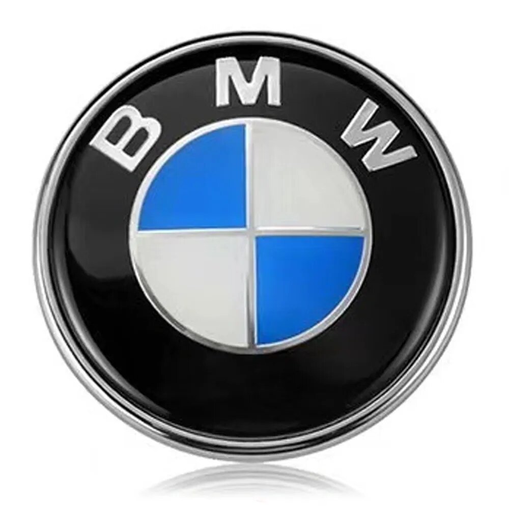 Эмблема - значок BMW (бмв) на капот и крышку багажника, сменная заглушка 82 мм