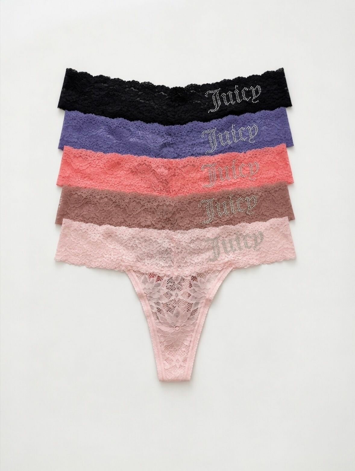 Набор трусов стринги Juicy Couture, 5 шт