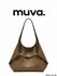 Сумка мешок muva muva Сумка тоут muva, фактура гладкая, коричневый