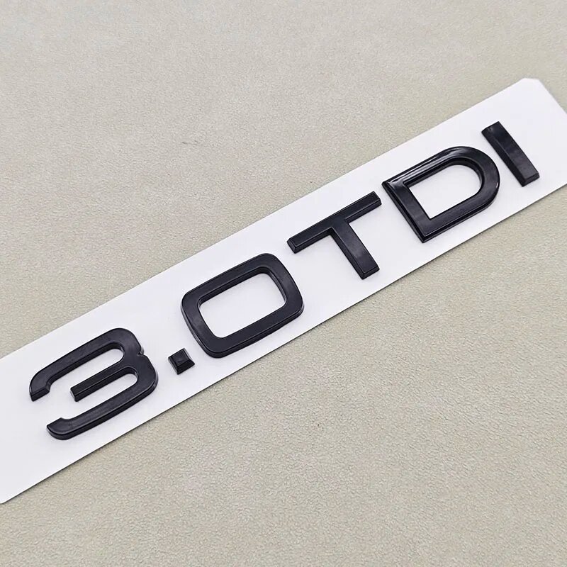 3D-эмблема Из АБС-пластика Для Автомобилей 1.9 2.0 3.0 TDI, Наклейка На Крыло И Крышку 3.0 TDI Black