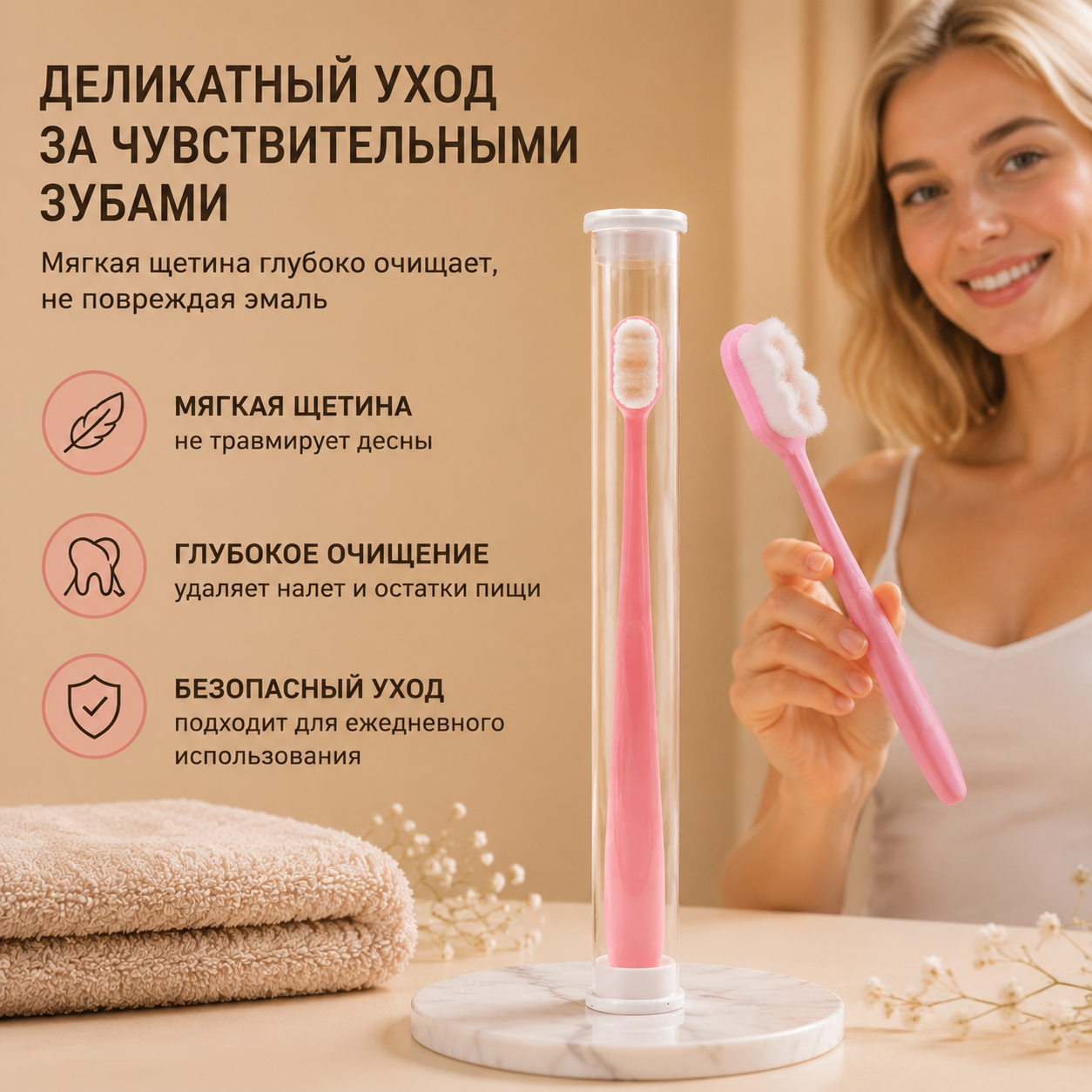 Зубная щетка lacalut pure média 3 шт. эргономичный дизайн