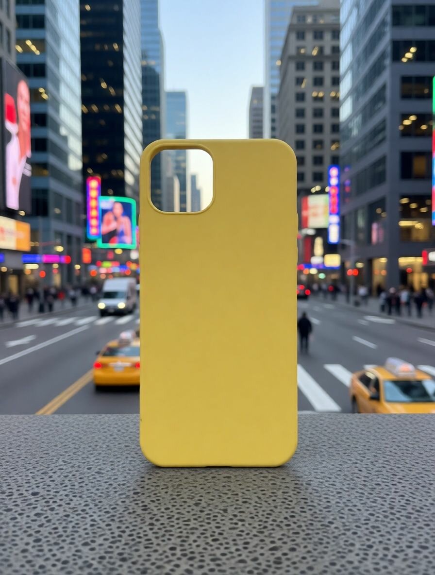 Чехол для iPhone 12 mini (5,4") ( айфон двенадцать мини ), жёлтый.