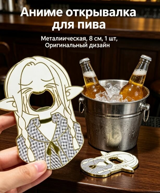 Открывалка, 8 см, 1 шт