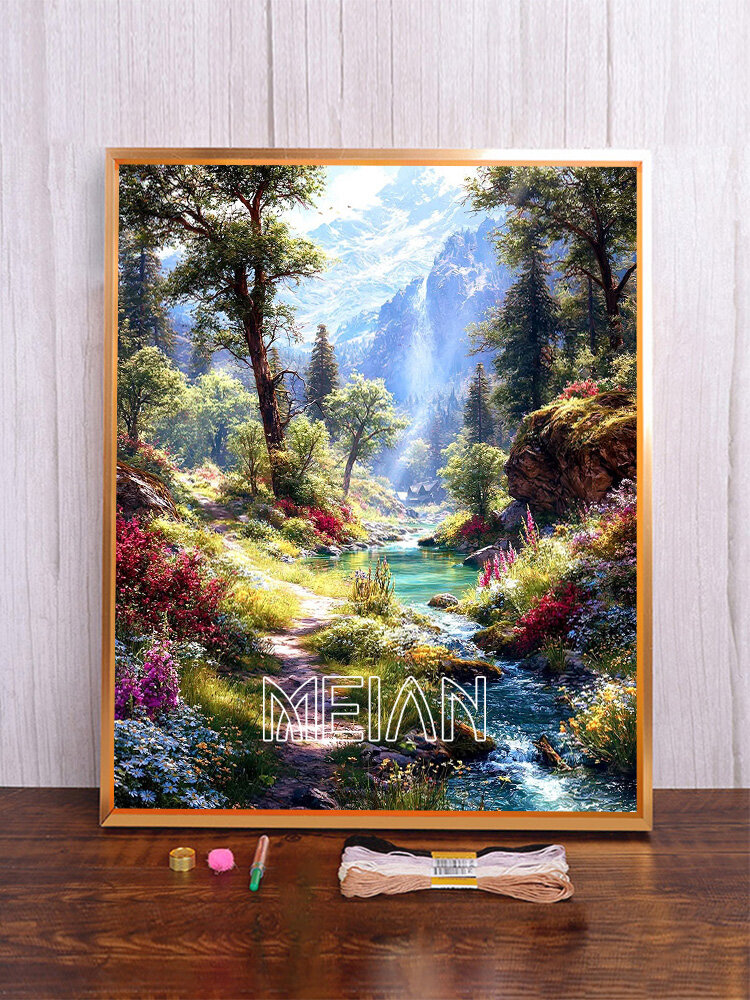 MEIAN Набор для вышивания,30x40CM,11CT,40 цветов