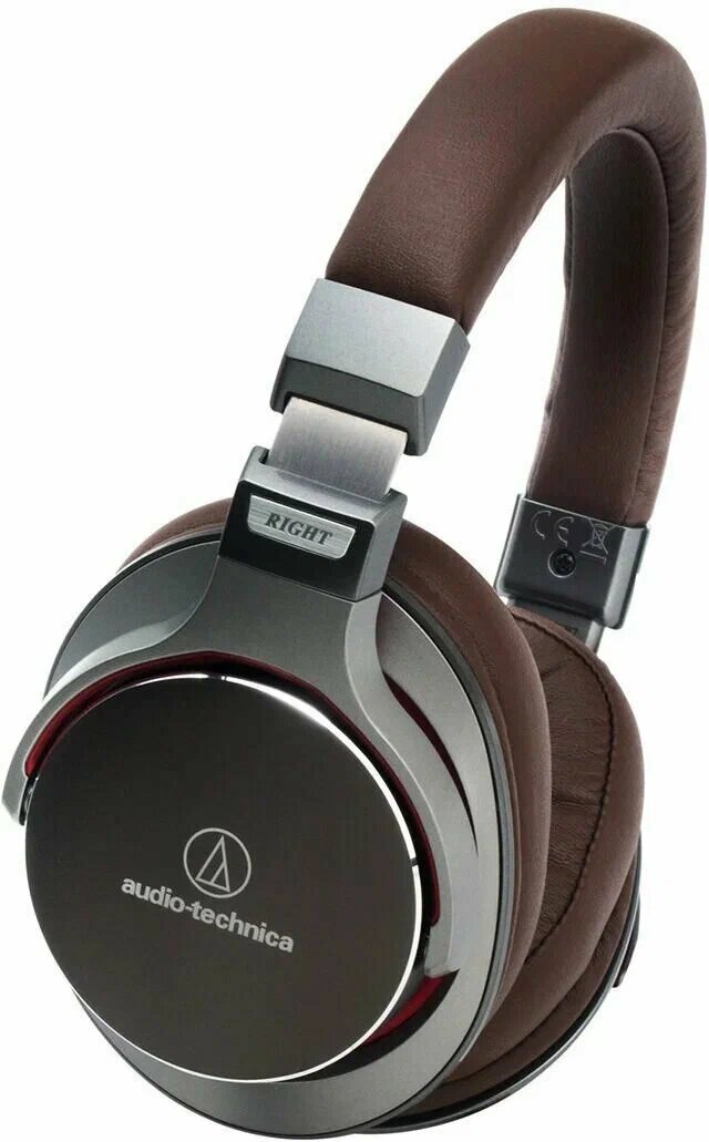 Наушники полноразмерные Audio-Technica ATH-MSR7B, 3.5 мм, коричневый