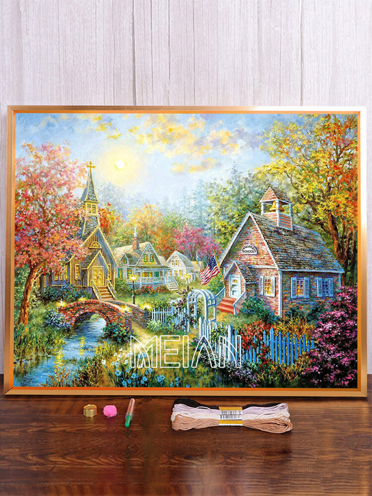 MEIAN Набор для вышивания,30x40CM,11CT,40 цветов
