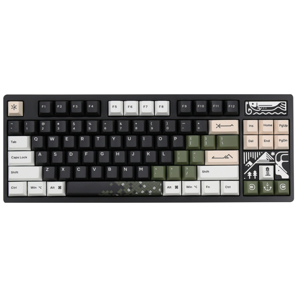 Клавиатура Varmilo VA80 Hygge Kailh Prestige Light V2 Русская раскладка черный, темно-зеленый