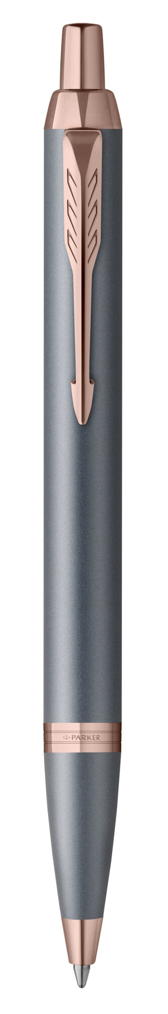 Ручка шариковая Parker "IM Slate Rose Gold PVD Trim" синяя, 1,0мм, подарочная упаковка 2235424