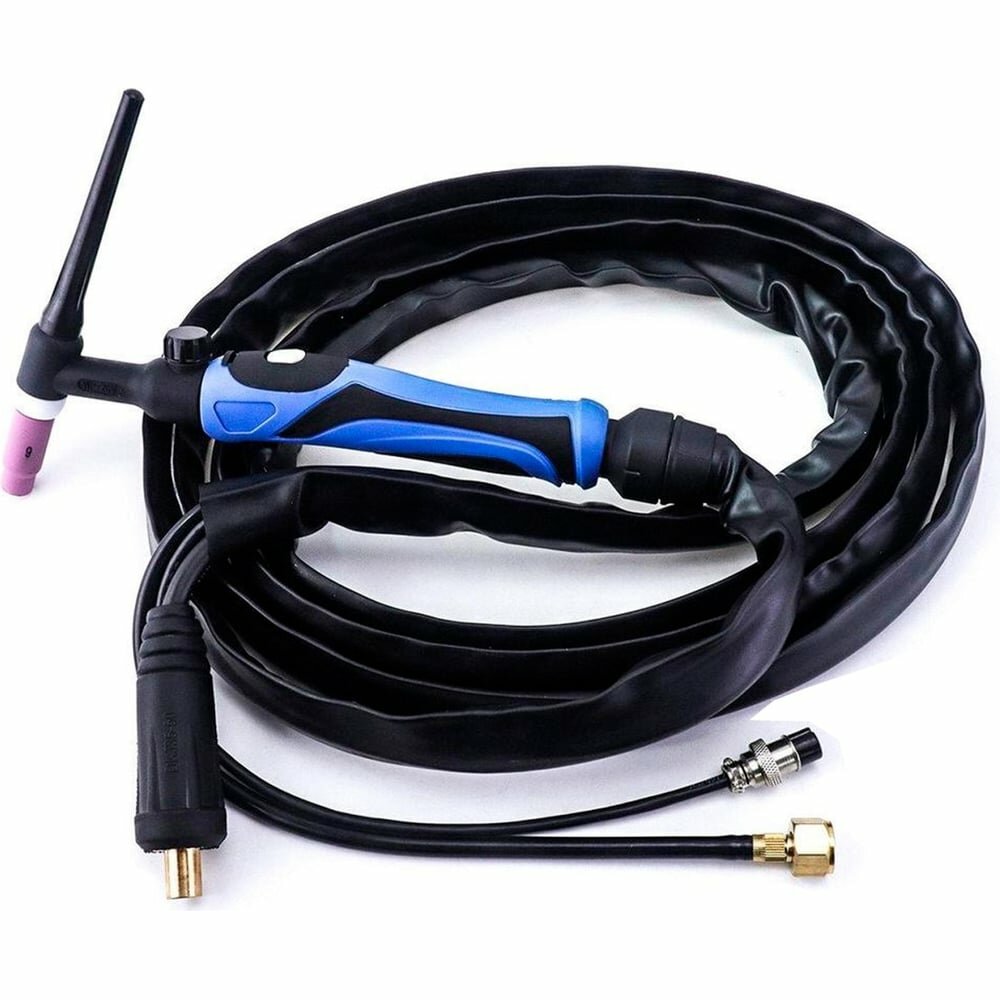 Горелка TIG WP 26 FXV (4 м, M16x1.5, 2 pin, 35-50, воздушное охлаждение, AC160А/DC250A, 0.5-3.2 мм) энаргит WP26FXV-4-M16-2P-3550
