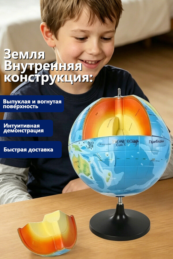 Разборный глобус Строение Земли для обучения и декора-32CM