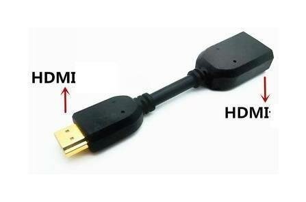 HDMI штекер - HDMI гнездо Шнур 0,1м для ТВ Переходник