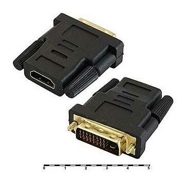 5шт DVI штекер - HDMI гнездо Переходник Gold (HAP-006)