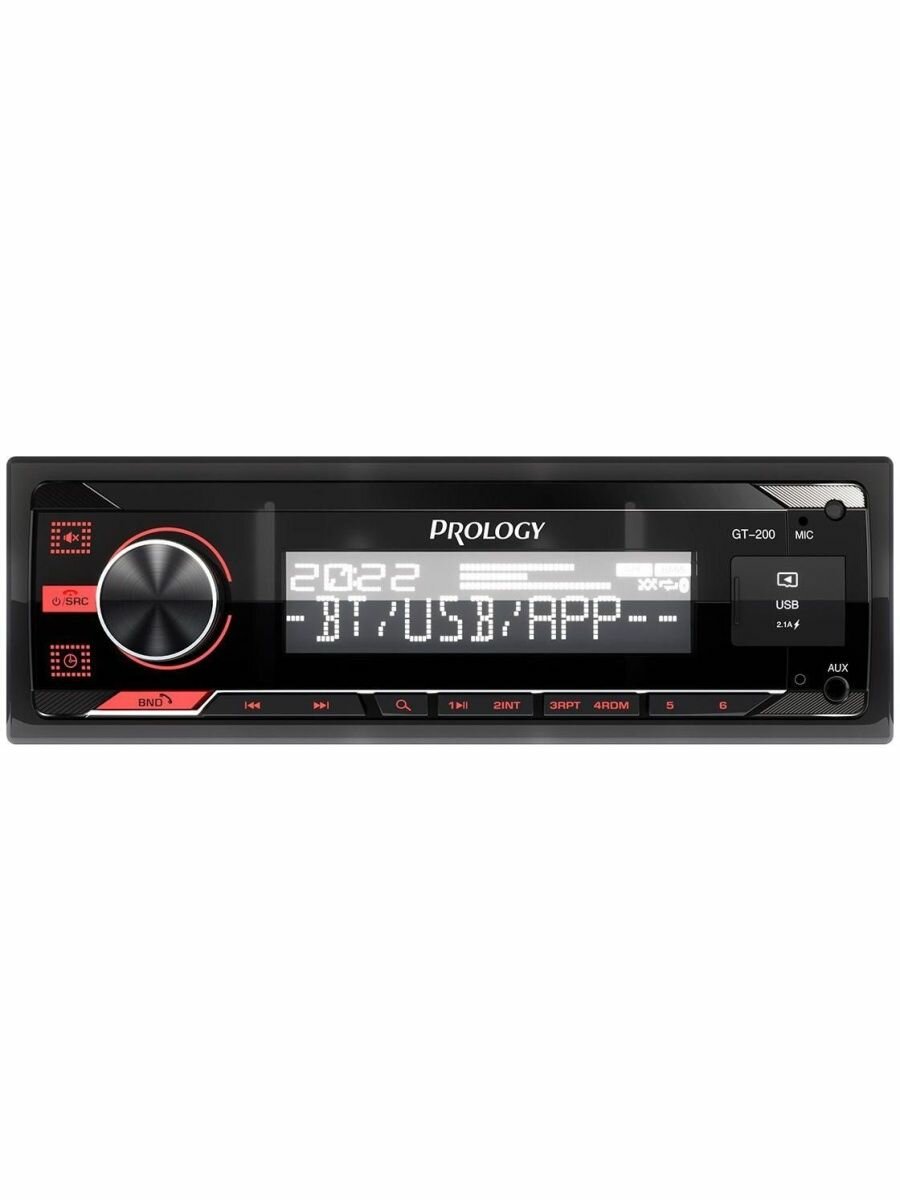 Автомагнитола Prology GT-200 1DIN 4x55Вт BT4.2 ПДУ (PRGT200) Changer Prology GT-200 1DIN 4x55W BT4.2 RC (PRGT200)