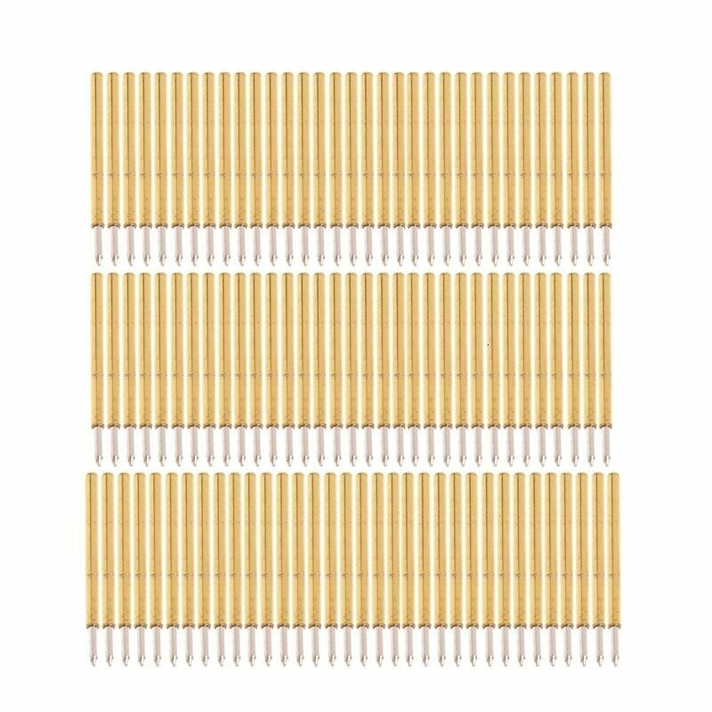 100 шт. Пружинный щуп Pogo-Pin P75-B1, Золото