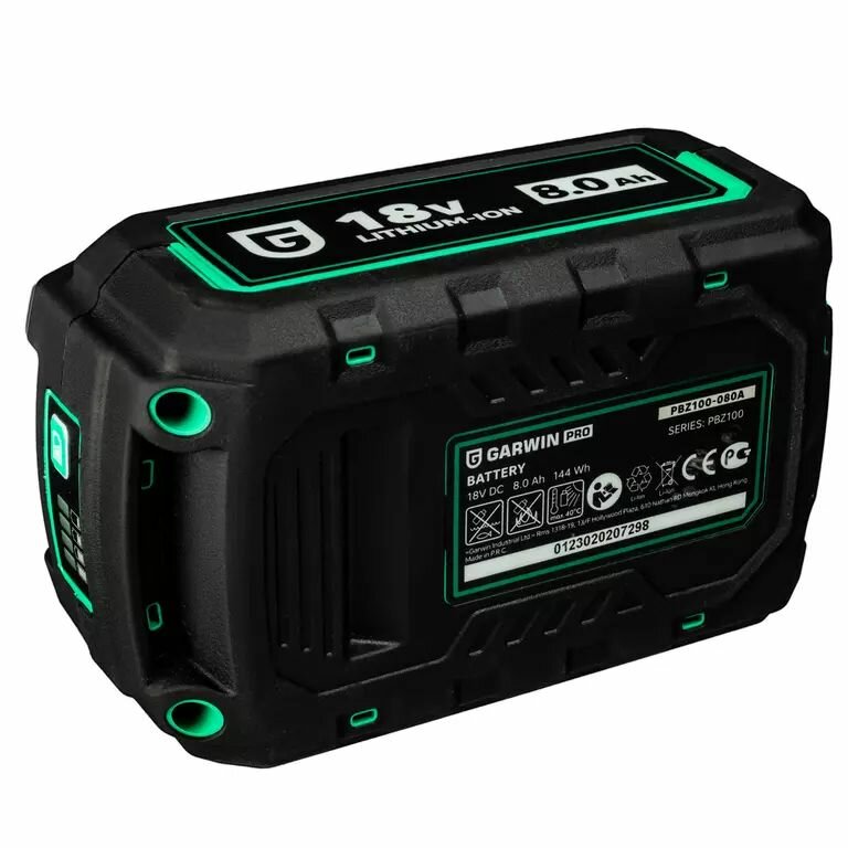 Аккумуляторная батарея Li-Ion 18В, 8Ач GARWIN PRO PBZ100-080A