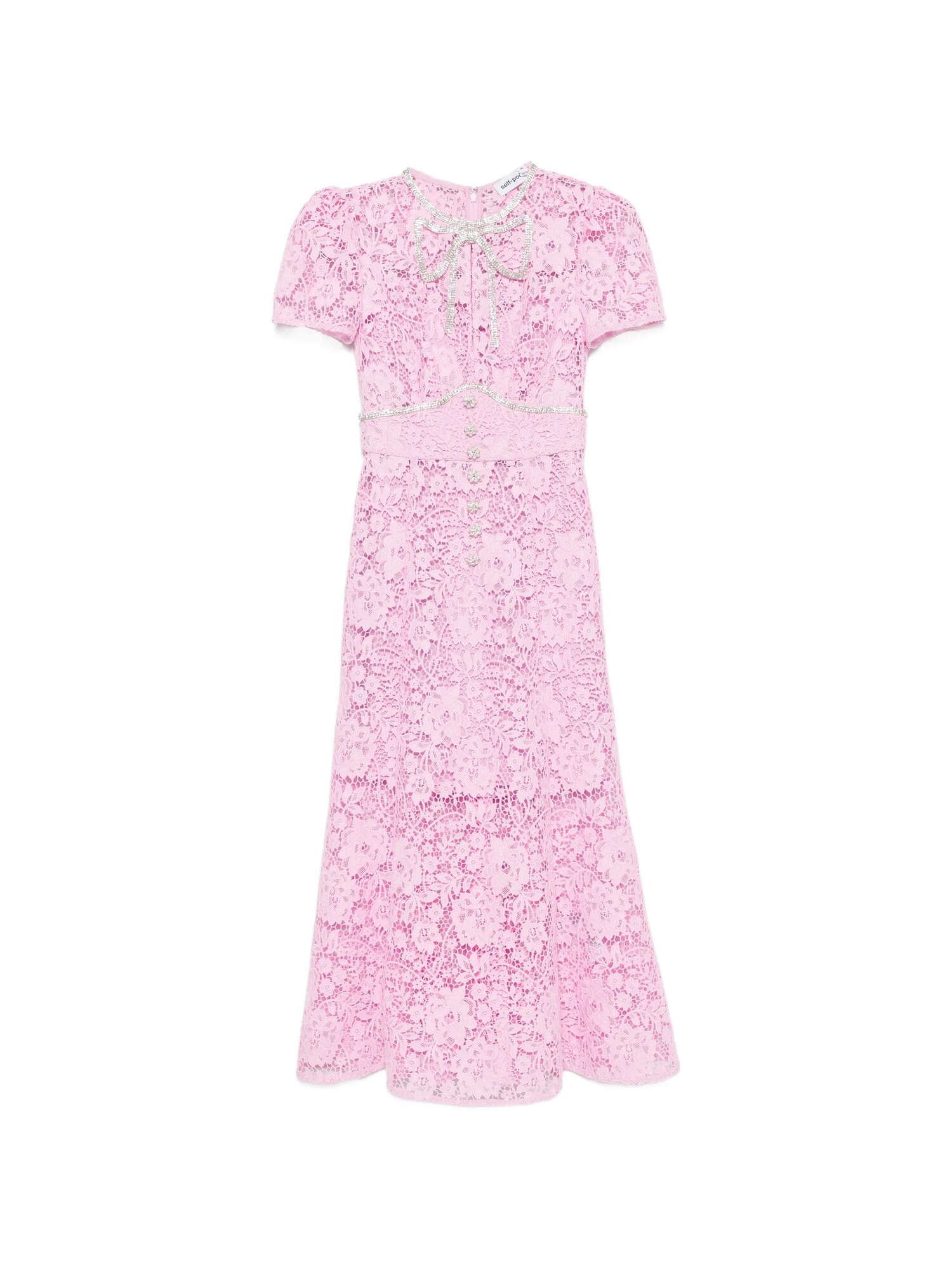 Платье Crystal-embellished floral-lace midi dress