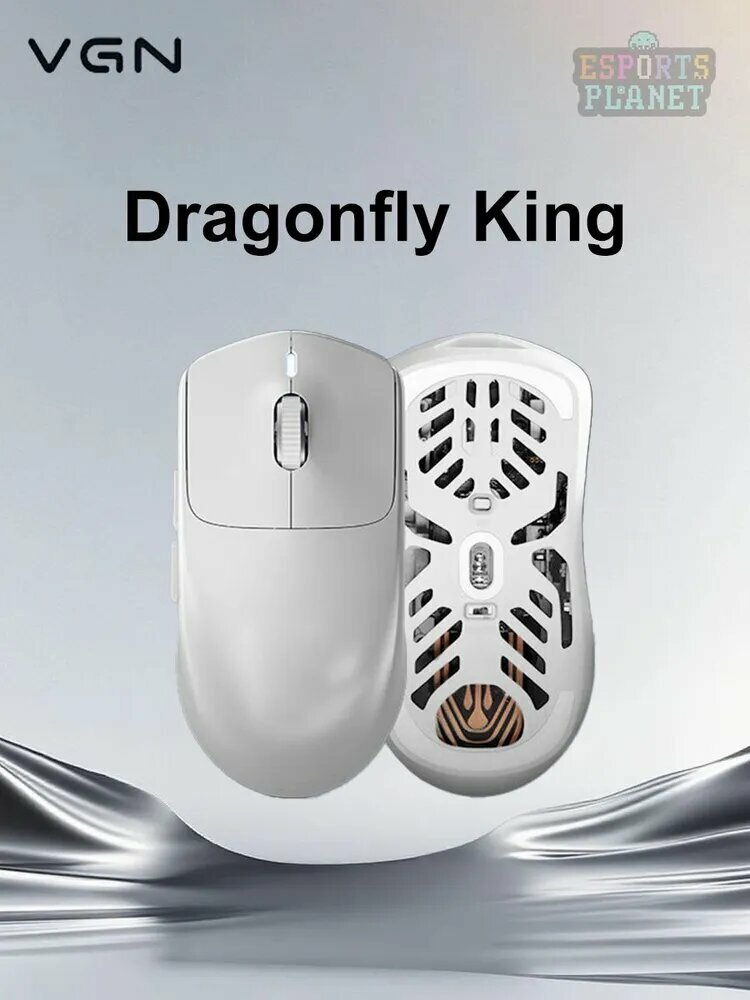 VGN Игровая мышь беспроводная Dragonfly King, белый