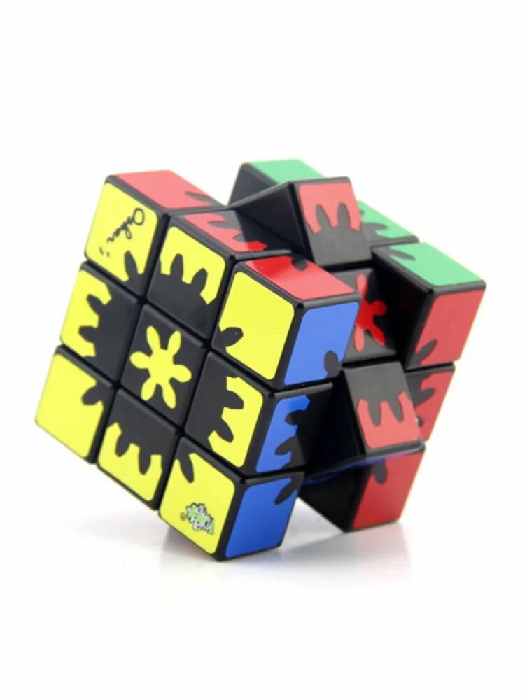 LanLan Кубик Hidden Gear 3x3 Magic Cube Speed Cube Puzzle Toy Black Stickers