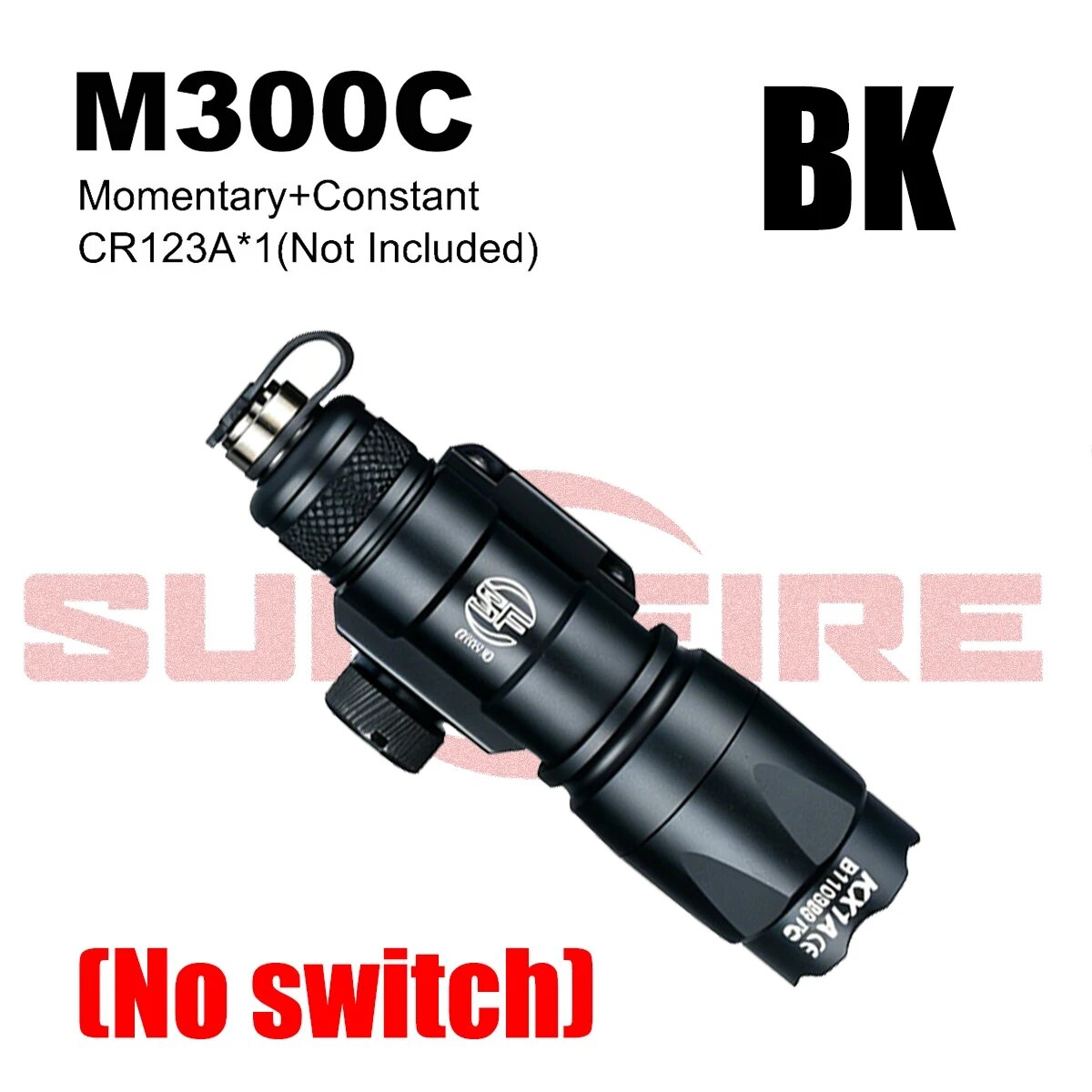 Surefire M300 M600 M300B M300C M600B/C фонарь черный алюминиевый Черный, M300C BK (No switch)