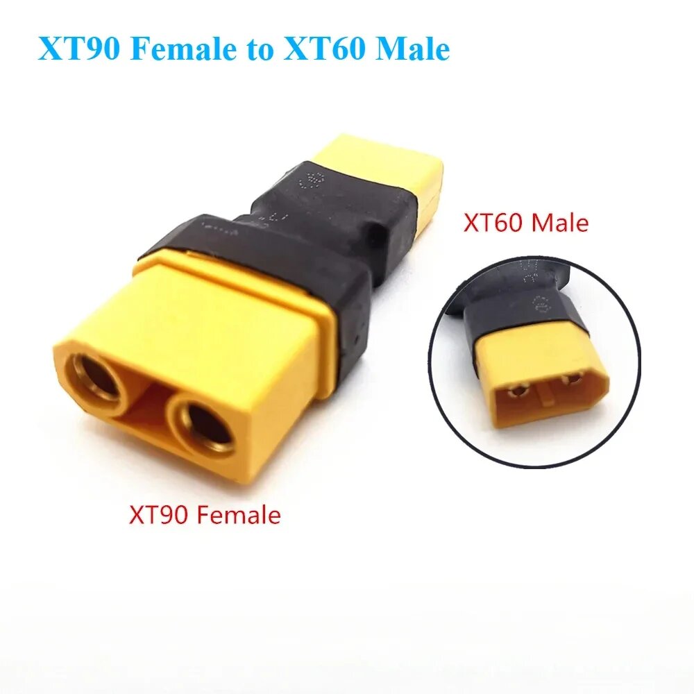 Адаптер XT90 Female to XT60 Male, желтый