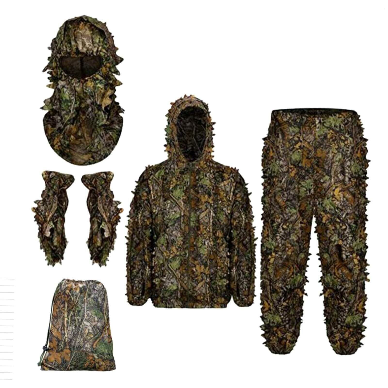 Маскировочный костюм Ghillie Suit Woodland Pants Camo Suit для фотосъемки на открытом воздухе и охоты на индейку. Размер S.