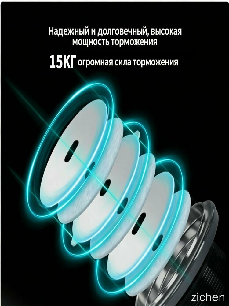 Zichen бесшовная катушка для дальних забросов, 1000-3000, черно-серебристая, для рыбалки — фото 1
