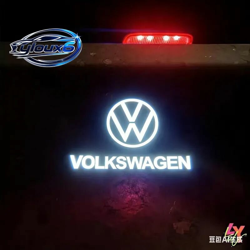 2 дверные светодиодные сигнальные лампы, лампы проекции логотипа для VW Volkswagen Golf passat Jetta Tiguan
