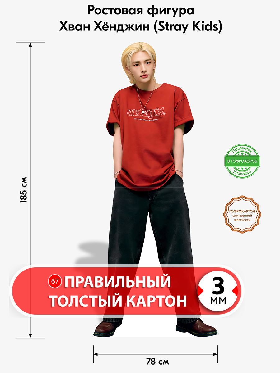 Аксессуар для фотосессий, самое это, Хван Хёнджин (Stray Kids) 7, ростовая фигура