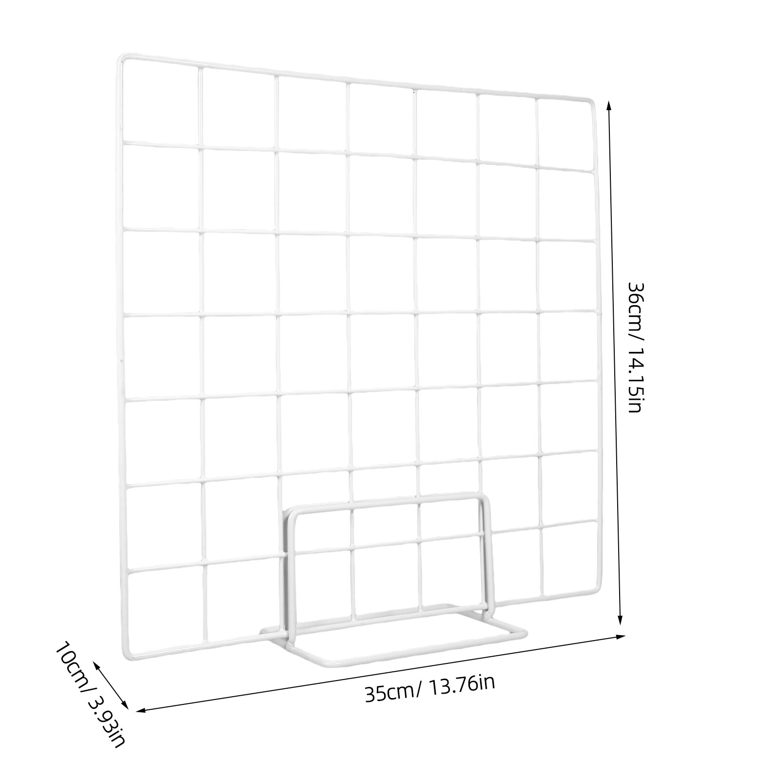 Стеллаж Для Витрины Сетчатая Панель Белый 36.00X35.00X10.00Cm