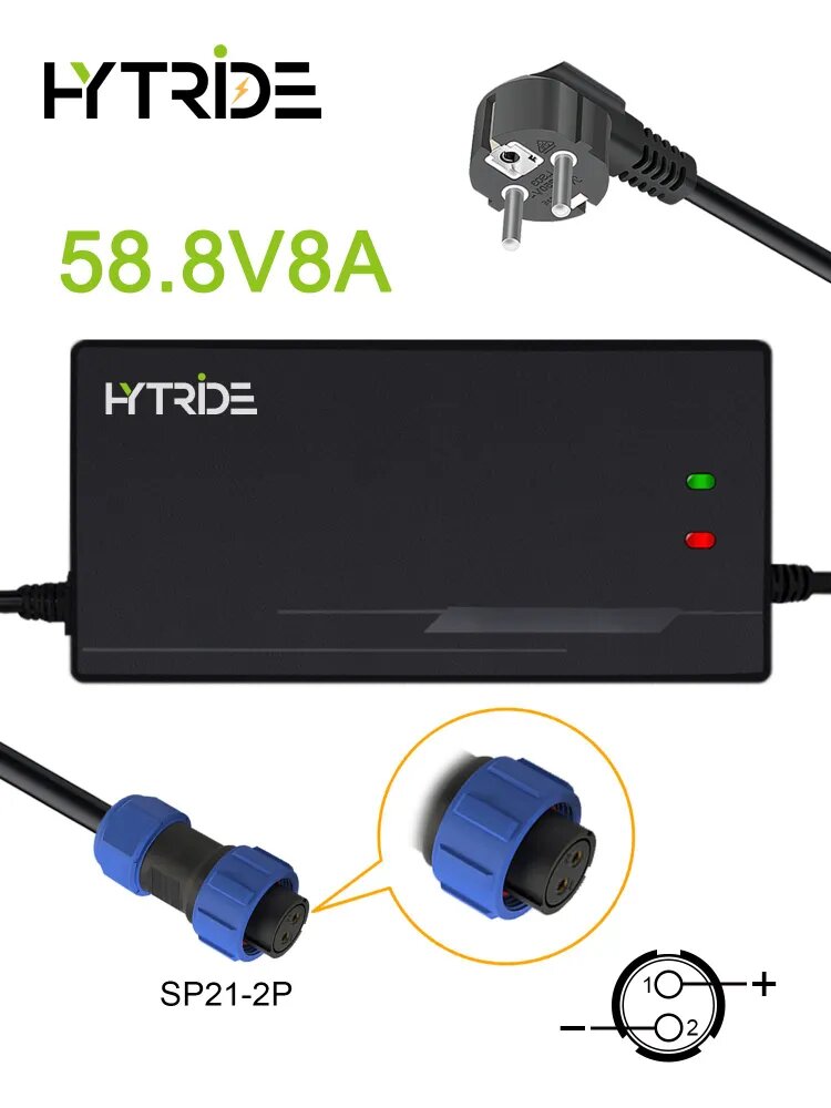 HYTRIDE 58.8v 8a зарядное устройство, 52v 8a быстрая зарядка, SP21-2P разъем, для электросамокат электровелосипеда Li-ion батарея, для Kugoo Xiaomi Halten Aovo
