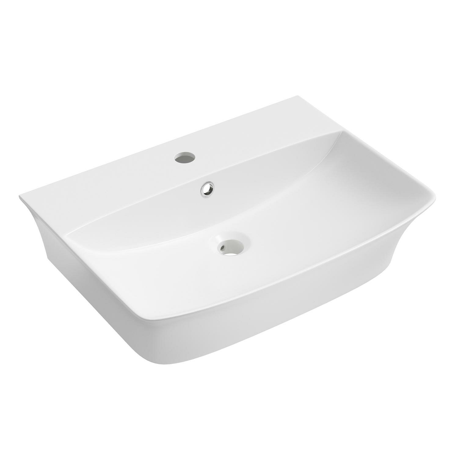 Раковина накладная Lavinia Boho Bathroom Sink 55 33311081 белая глянцевая, керамика