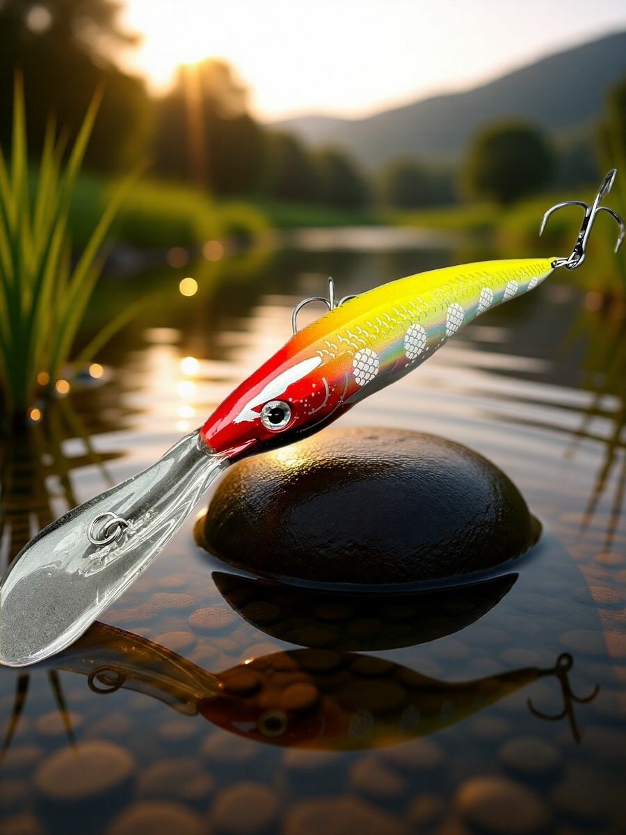 Воблер минноу Rapala Deep Tail Dancer minnow 9 см 13 гр для ловли спиннингом, троллингом на щуку, сома, судака, лосось