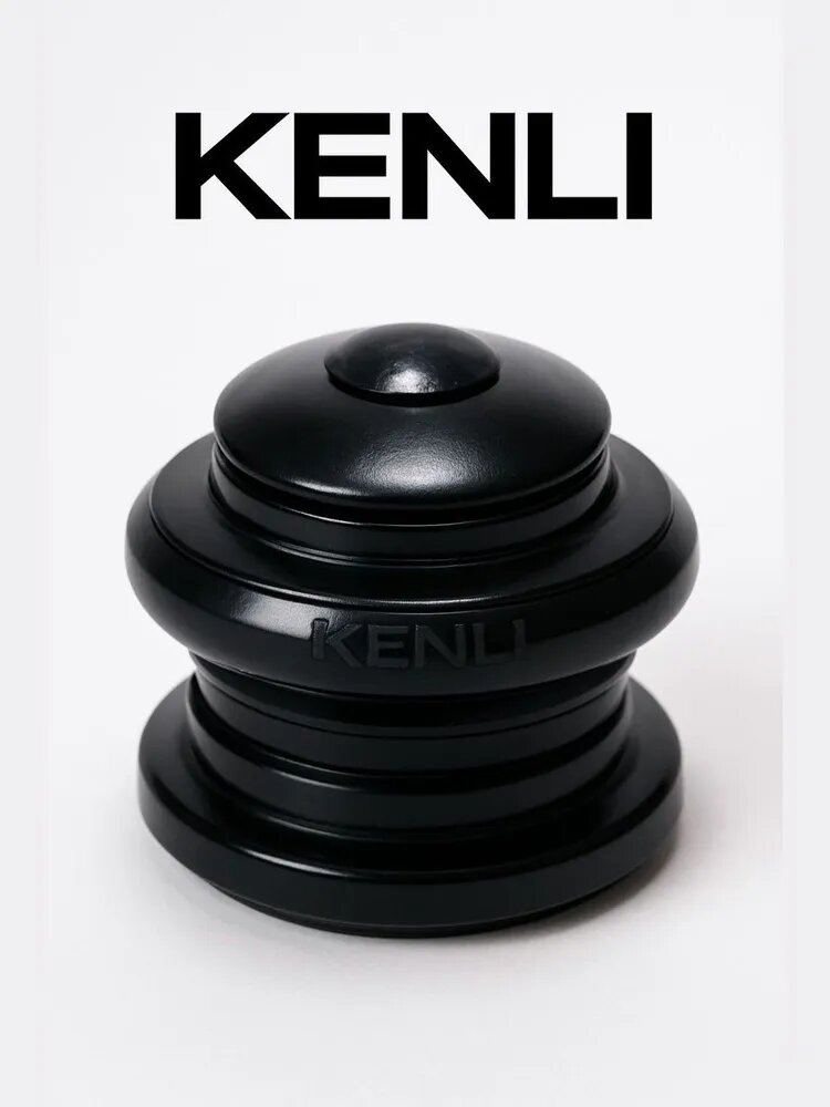 Рулевой набор (рулевая колонка) Kenli KL-B411, полуинтегрированная, 1 1/8" (28.6 мм), ф44 мм, под подшипники 22ш, безрезьбовая