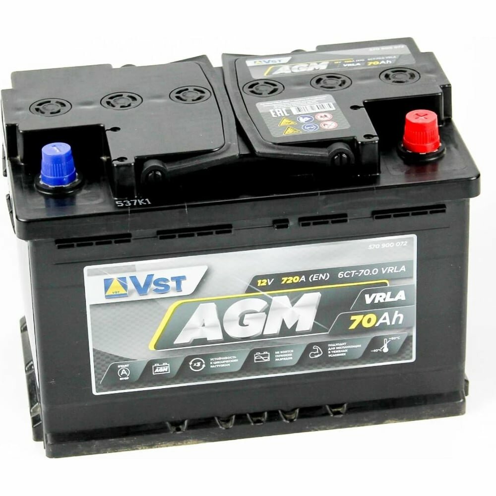 Аккумулятор VST AGM 6СТ-70.0 (570 900 072) 570900072