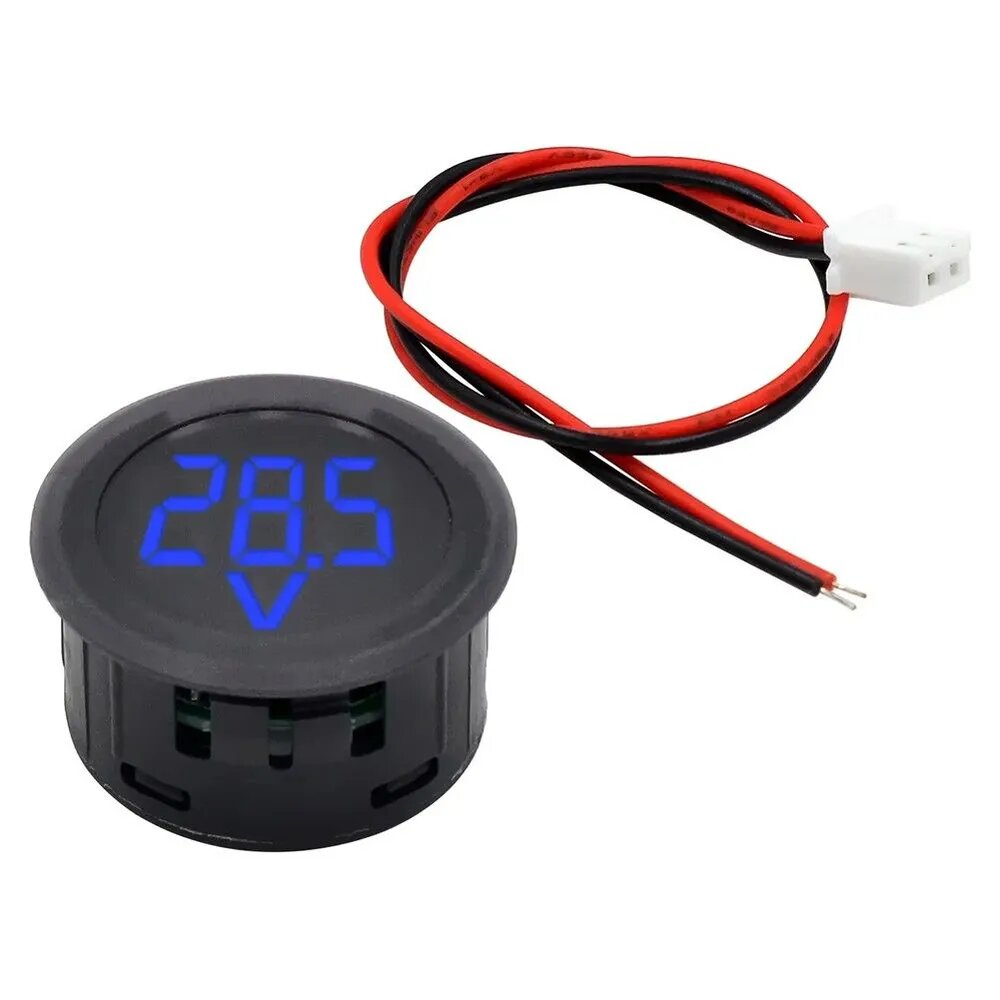 Круглый DC5-100V Светодиодный Цифровой Дисплей, Круглая Двухпроводная Головка Вольтметра Постоянного Тока