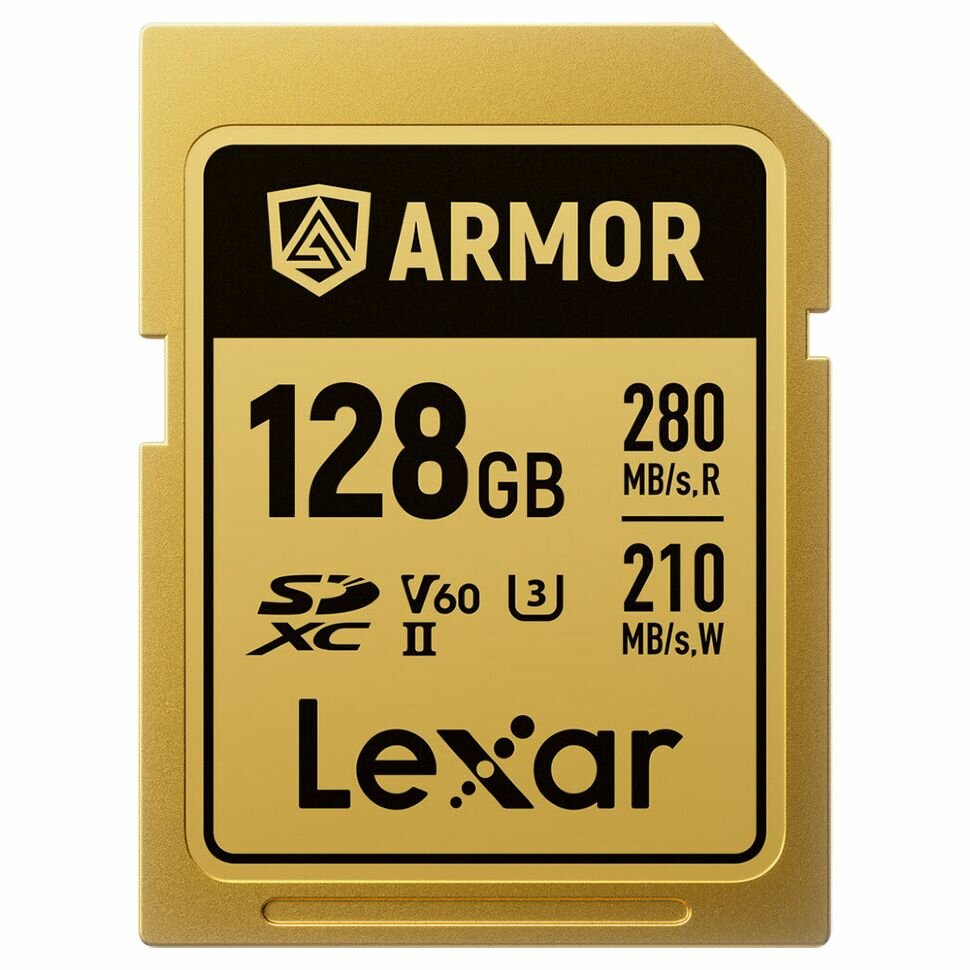 Карта памяти Lexar Armor Gold SDXC UHS-II U3 V60 128 Гб