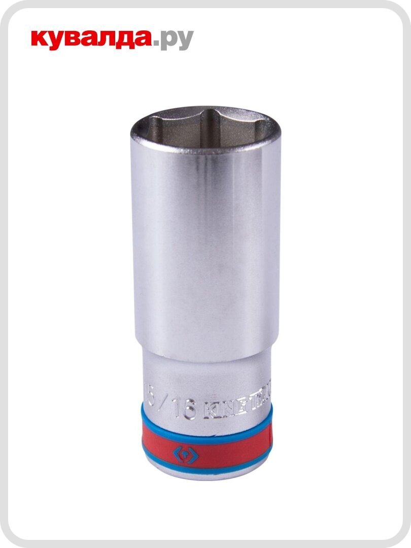 Головка 6-ти гранная с посадкой 1/2" KING TONY 423530S 15/16" дюймовая, глубокая