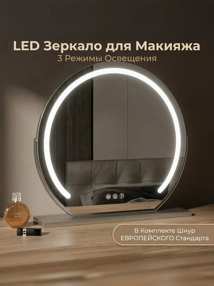 Зеркало гримерное, 40 см х 39.5 см, 1 шт