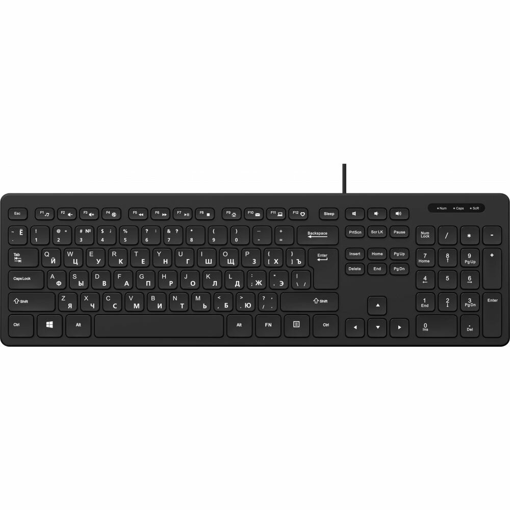 Клавиатура проводная Oklick K733, USB, черный