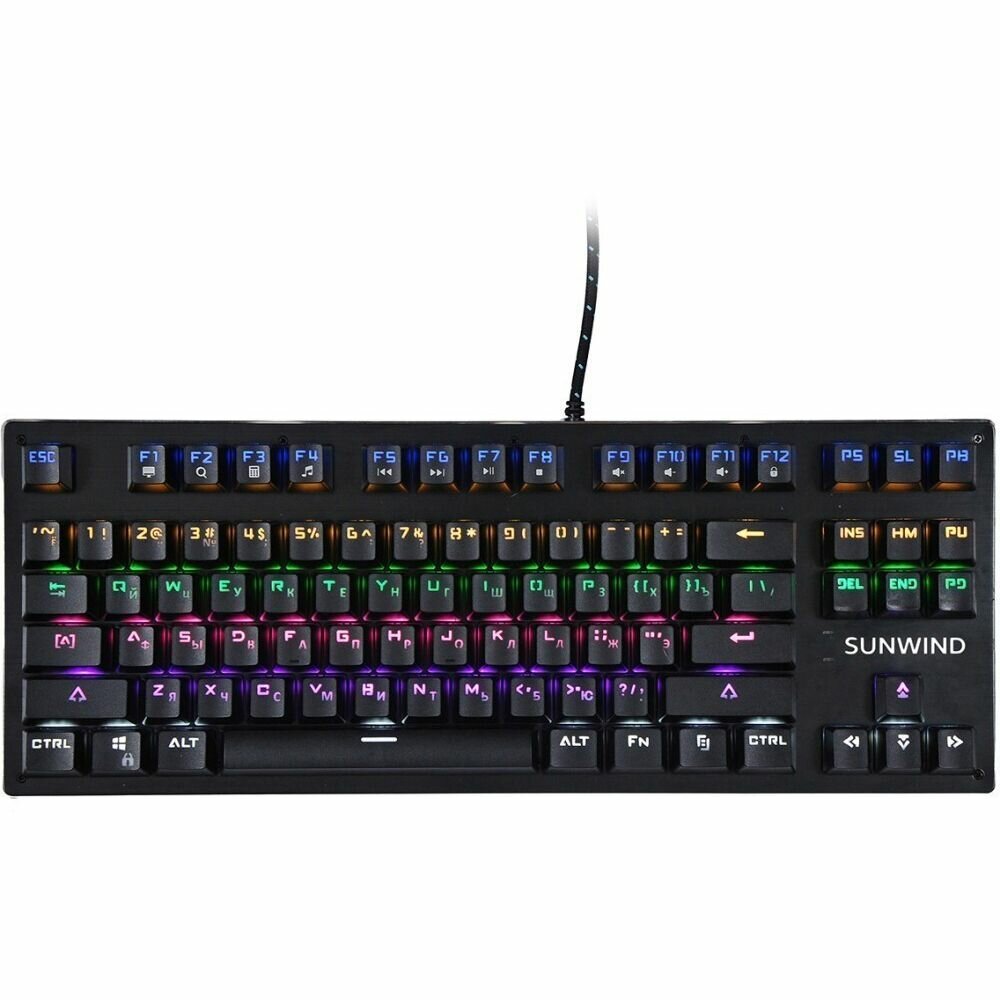 Клавиатура SunWind SW-K900G проводная, USB Type-A, чёрный