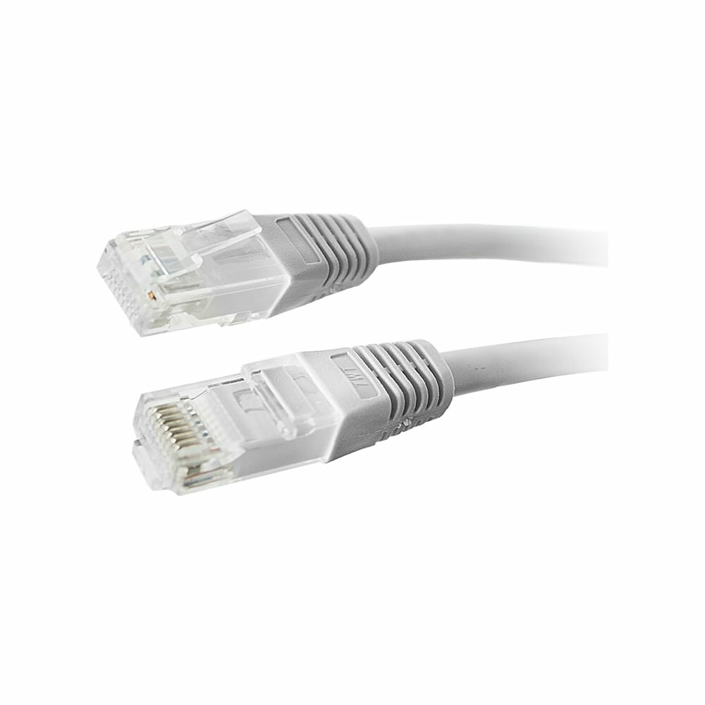 Патч-корд TWT RJ45-RJ45, 4 пары, UTP, категория 6, 1 м, серый, 45-45-1.0/6-GY