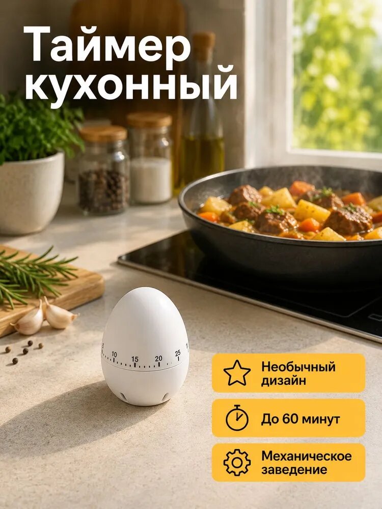 Таймер кухонный, Mallony, Яйцо