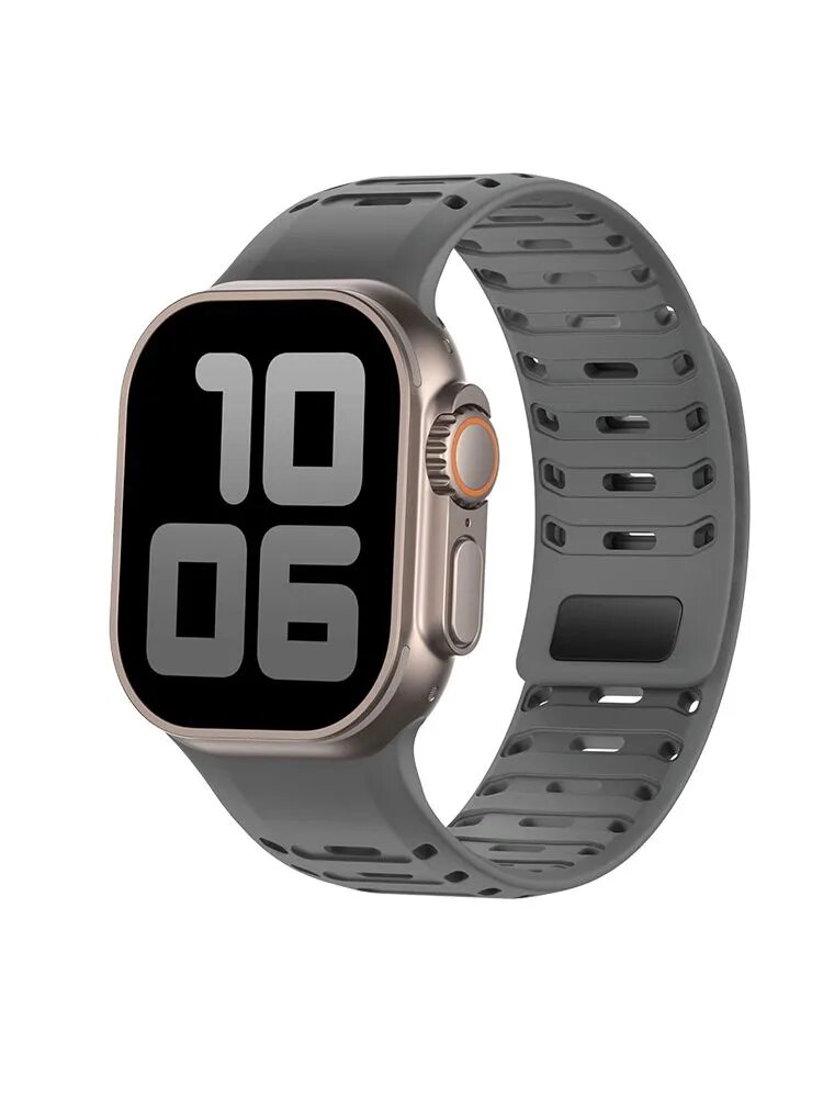 Магнитный силиконовый ремешок, для Apple Watch Series 1-9 SE,42/44/45mm, Apple iwatch Ultra2/49MM/Series10 46mm браслет.