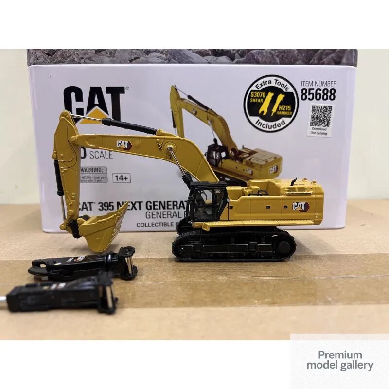 DM 1:87 CAT 395 Next - модель экскаватора Caterpillar с гидравлическим молотом и захватом для сноса зданий, набор 85688