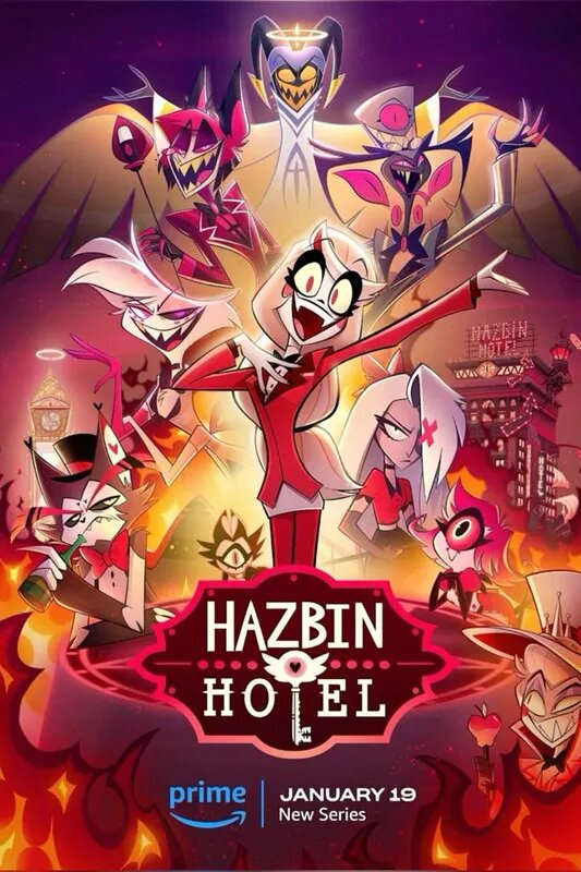 Алмазная мозаика "Отель Хазбин/Hazbin Hotel" 40*50 см, безрамная, идеальна для дома, украшения, подарков, Рождества