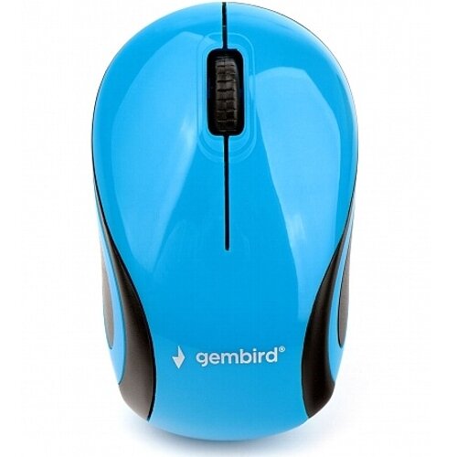 Мышь беспроводная Gembird MUSW-620, 3кн, 1200 dpi, чёрно-синяя