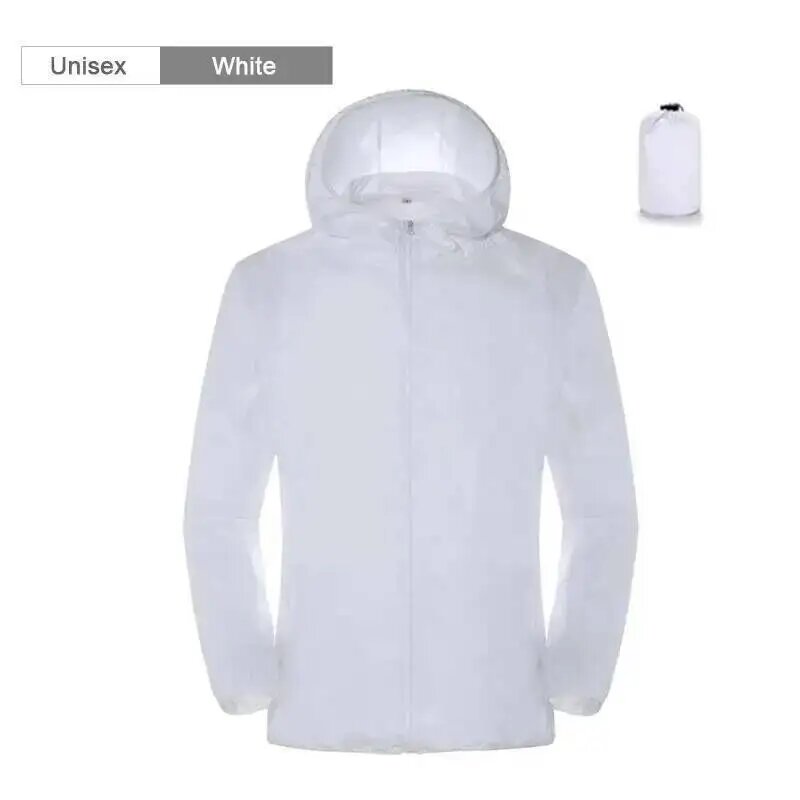Водонепроницаемая куртка из нейлона для кемпинга Белый, L, Unisex-white
