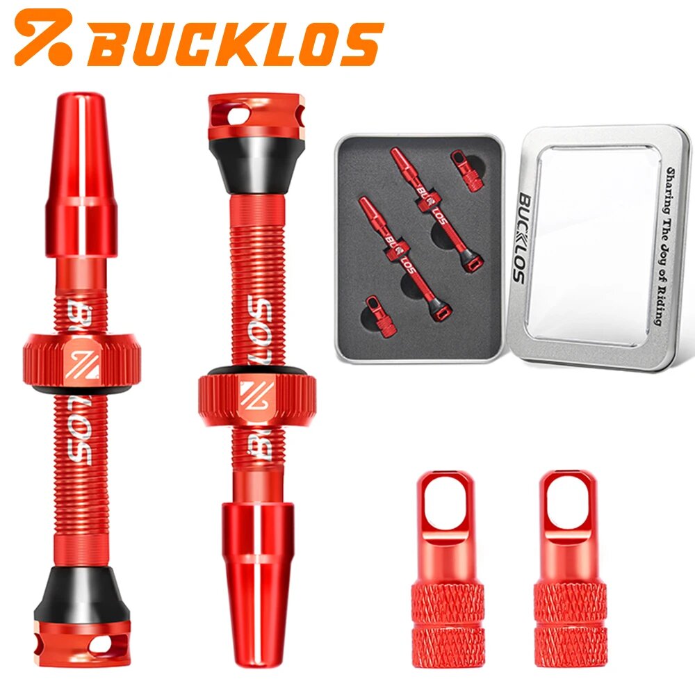 BUCKLOS Бескамерные клапаны Presta 40/44 мм 40MM-RED