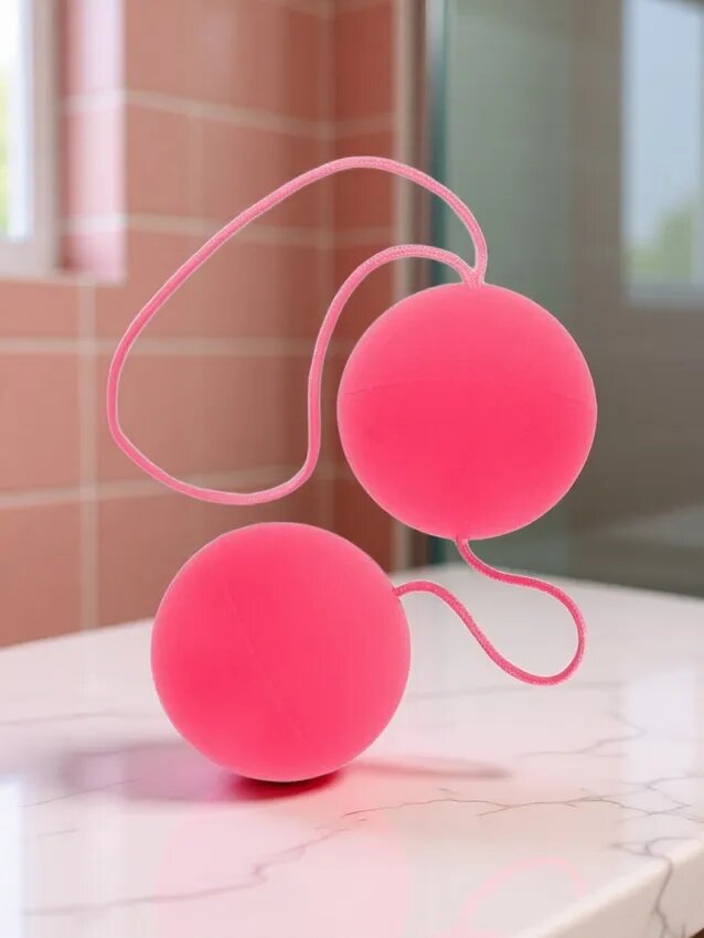 ToyJoy Вагинальные шарики Funky Love Balls, D: 3.5 см, длина: 3 см, розовый