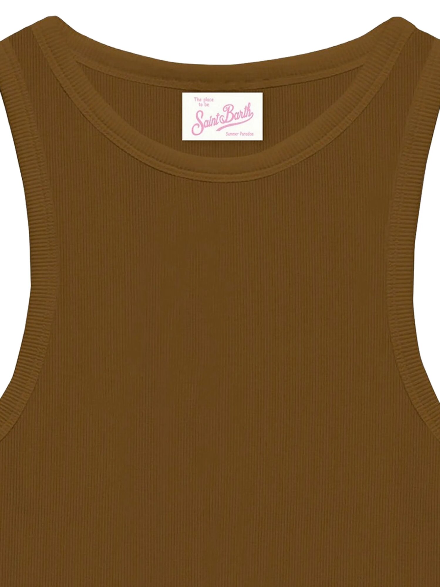 Топ MC2 Saint Barth Ribbed embroidered vest top, размер 46 — фото 1